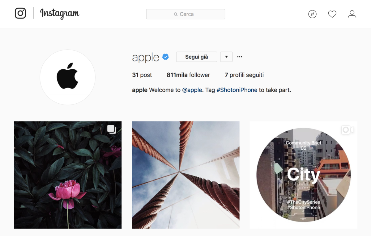 Apple arriva su Instagram con un'ottima strategia di Content Marketing ...
